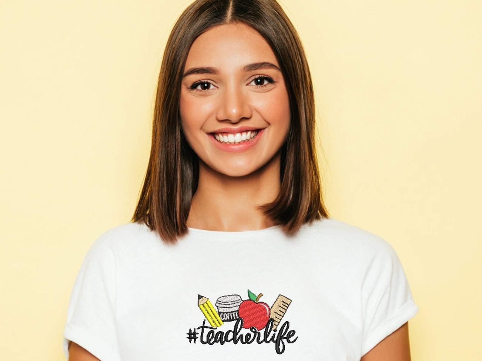 Teacher Life Embroidery Design: Back to School (instant Download) - Etsy