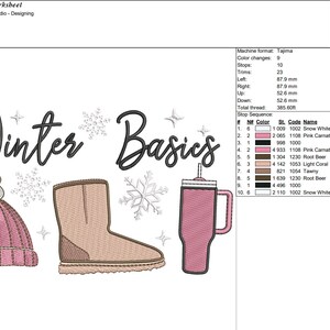 Winter Basics Machine Embroidery Design , Winter Embroidery, 8 Sizes ...
