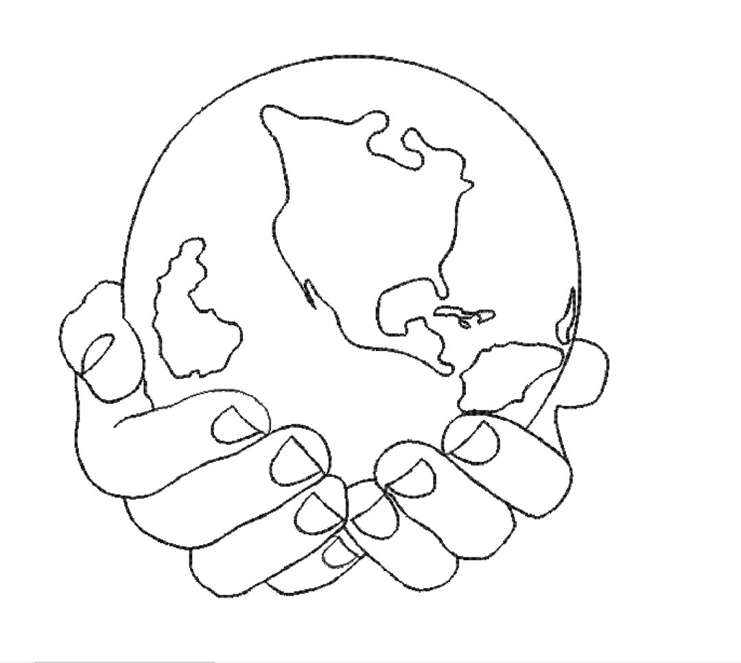 Planet in Hands Machine Embroidery Design: 5 Sizes (instant Download ...