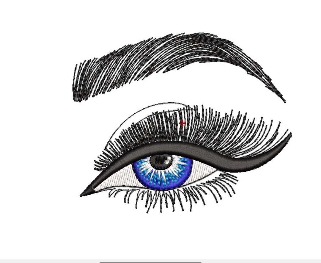Eyelashes Embroidery Design, 4 Sizes, Instant Download. - Etsy