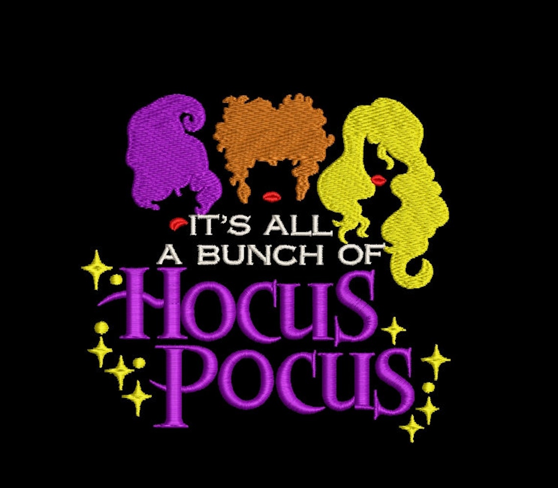Hocus Pocus Embroidery Design Halloween Embroidery Design - Etsy