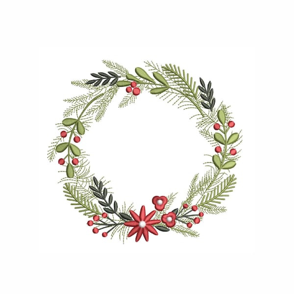 Wreath Embroidery - Etsy