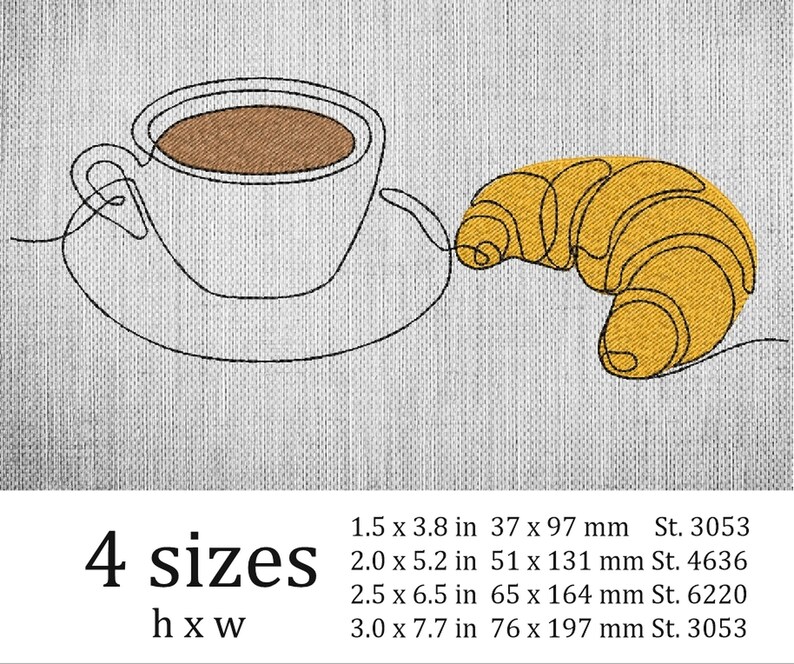 Cup of Coffee Machine Embroidery Design. - Etsy