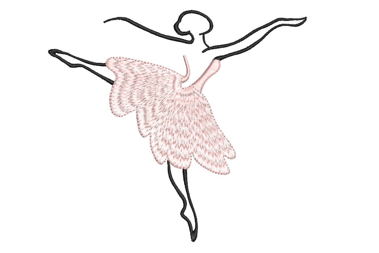 Ballerina Machine Embroidery Design , Ballet Dances Embroidery, 4 Sizes ...