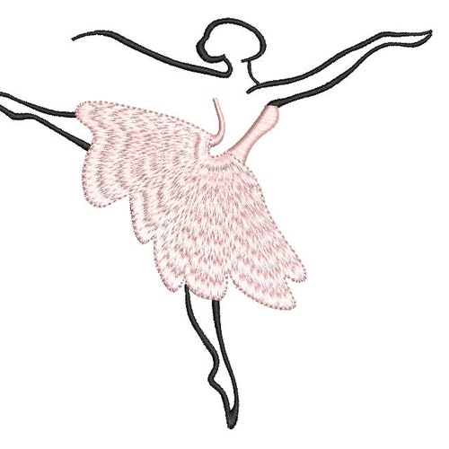 Ballerina Embroidery Design - Etsy