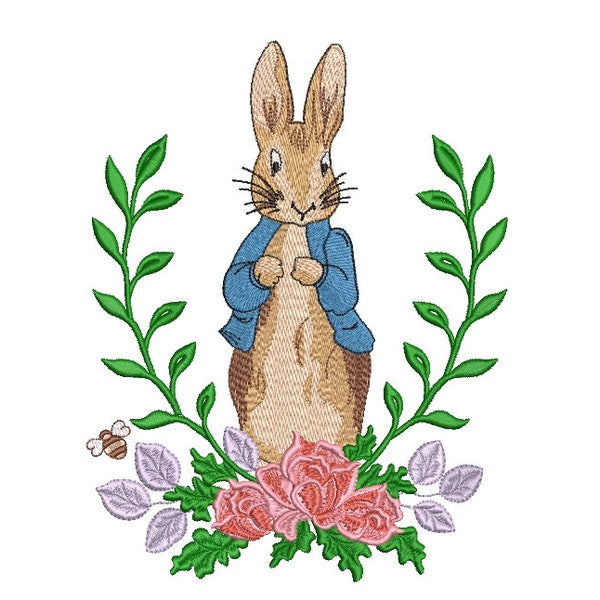 Rabbit Embroidery - Etsy