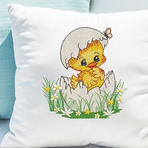 Easter Chick Machine Embroidery Design, Spring Embroidery, 4 Sizes ...