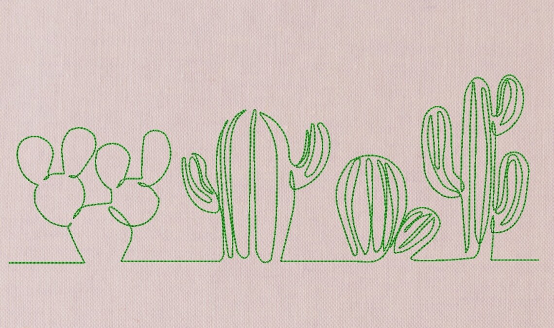 Cactus Machine Embroidery Design, 4 Sizes - Etsy