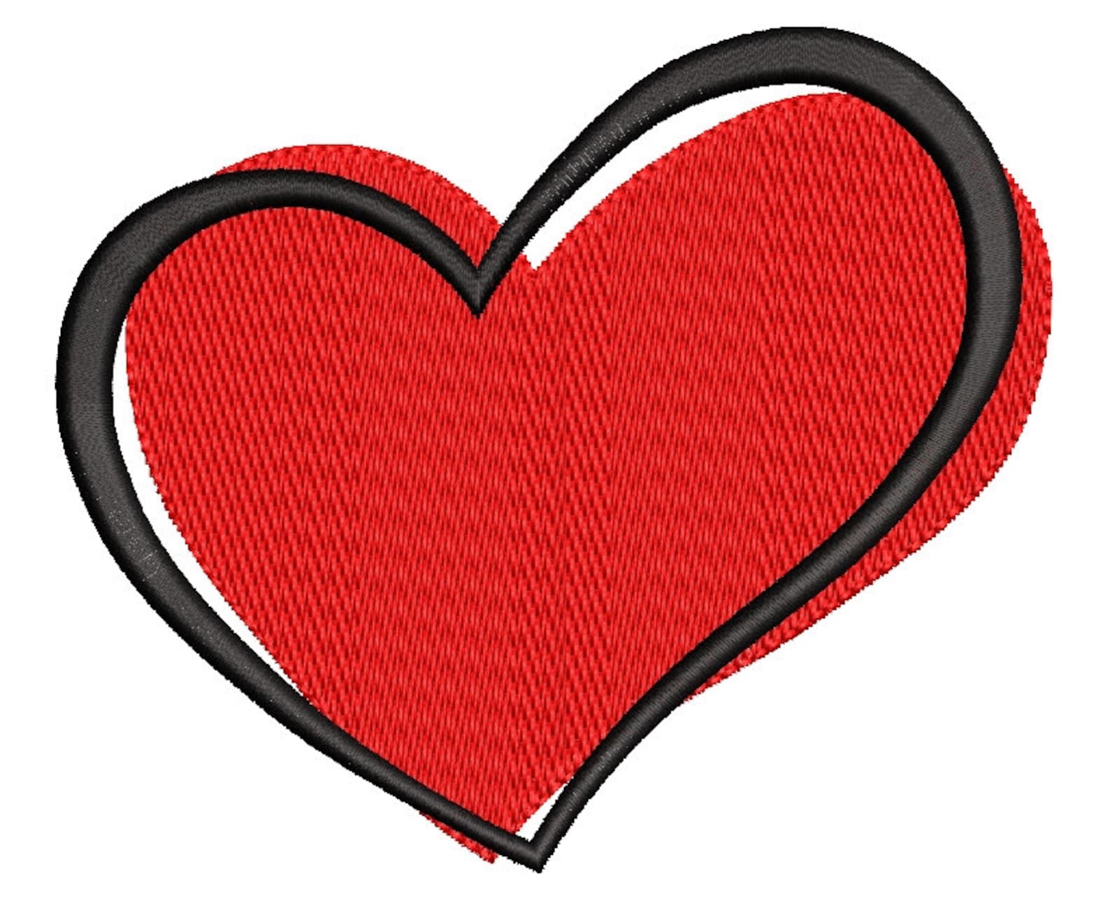 Heart Embroidery Design, 5 Sizes, Instant Download. - Etsy