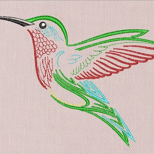 Hummingbird Embroidery Design , 3 Sizes. - Etsy