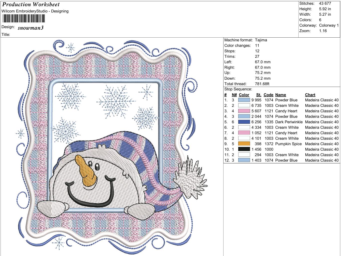 Snowman Machine Embroidery Design , Winter Embroidery, 5 Sizes, Instant ...