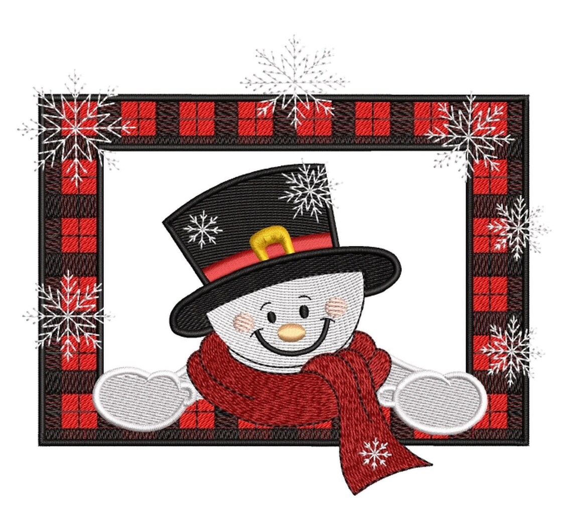 Snowman Machine Embroidery Design , Winter Embroidery, 4 Sizes, Instant ...