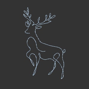 Deer Machine Embroidery Design. - Etsy