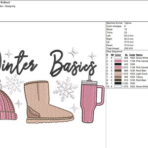 Winter Basics Machine Embroidery Design , Winter Embroidery, 8 Sizes ...