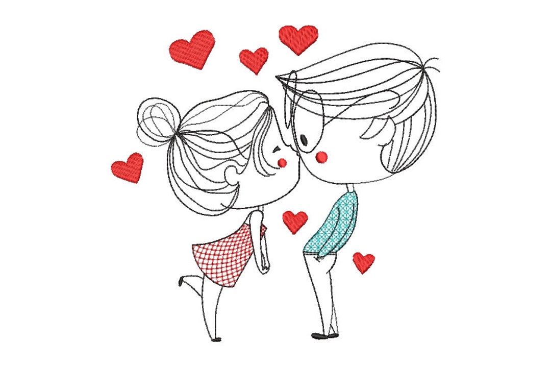Baby Kiss Machine Embroidery Design , 5 Sizes. - Etsy