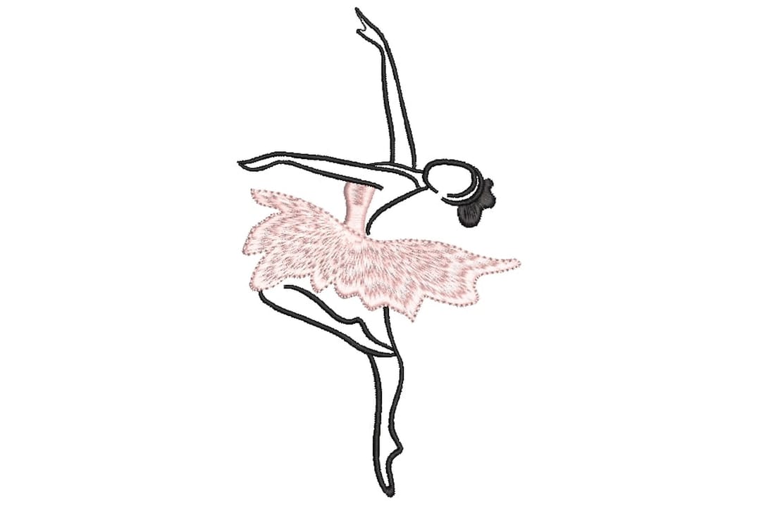 Ballerina Embroidery Design. - Etsy