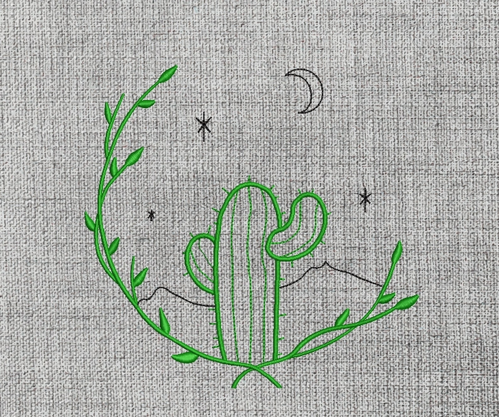 Cactus Embroidery Designmachine Embroidery Design Floral - Etsy