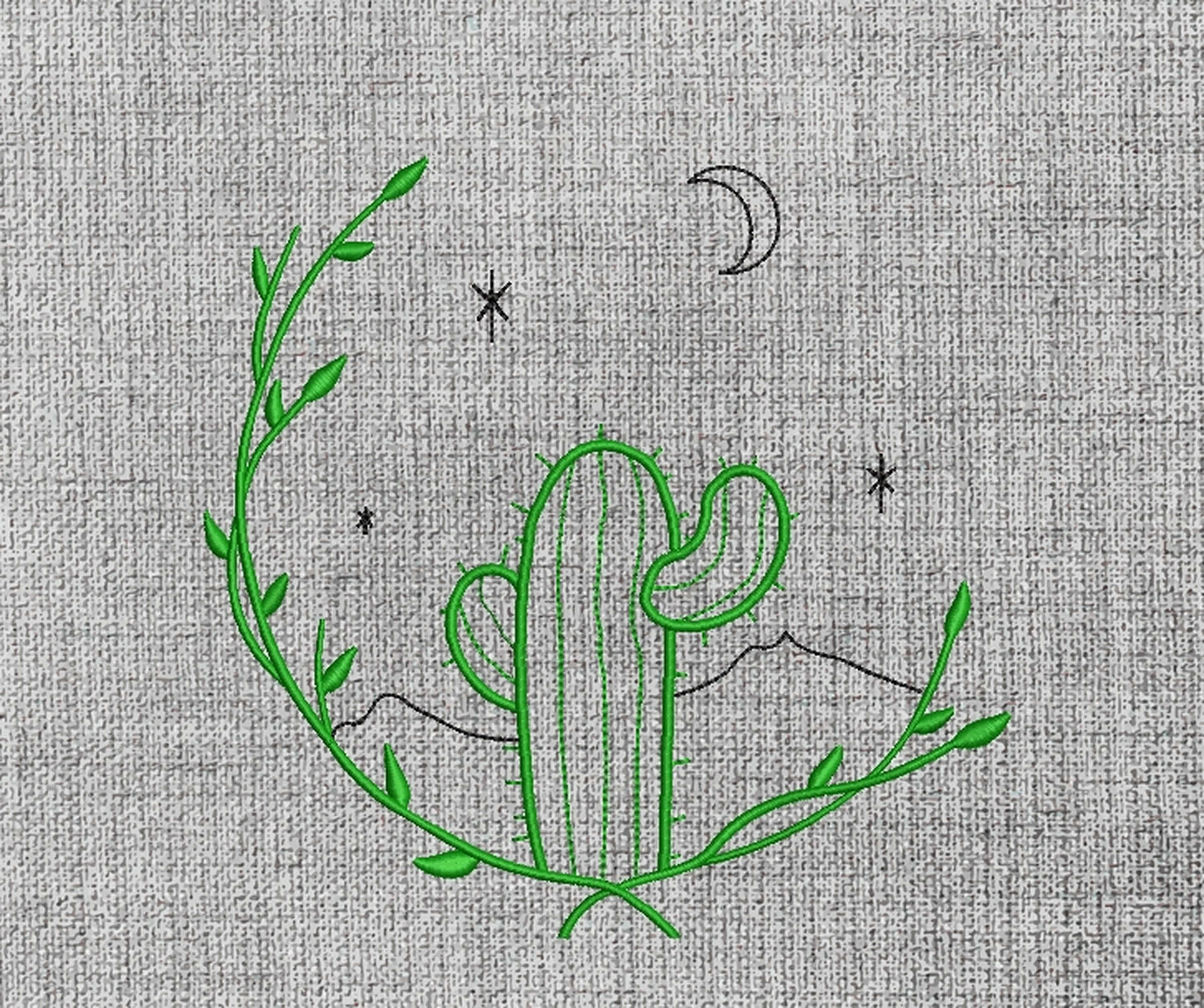 Cactus Embroidery Designmachine Embroidery Design Floral - Etsy