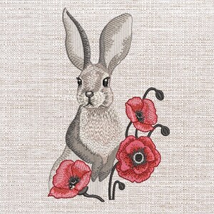 Bunny Embroidery Designs, Hare Embroidery, 4 Sizes. - Etsy