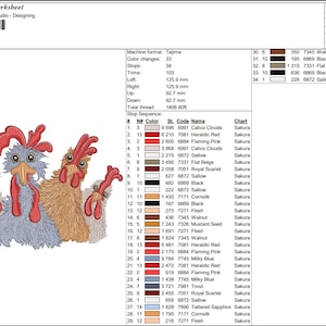 Funny Chicken Machine Embroidery Design: Farm Animals (7 Sizes ...