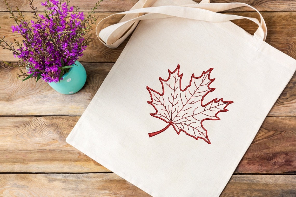 Maple Leaf Embroidery Design. - Etsy