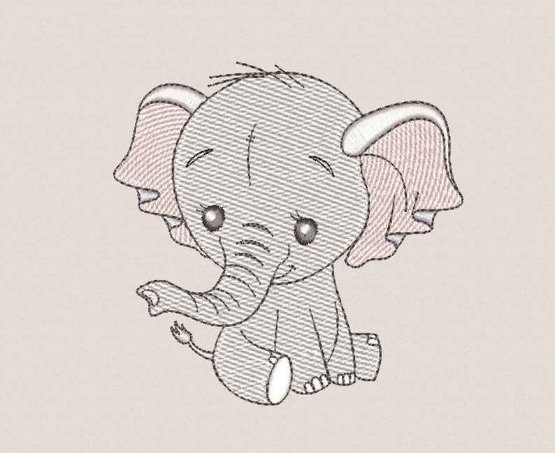 Elephant Embroidery Design, 3 Sizes. - Etsy