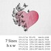 Heart Machine Embroidery Design , 7 Sizes. - Etsy