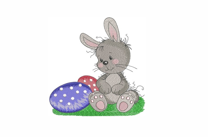 Easter Bunny Embroidery Designs 4 Sizes. - Etsy