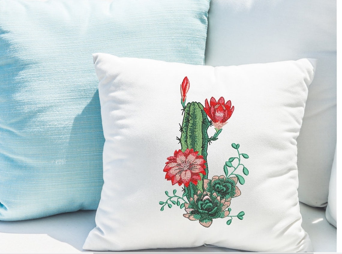 Cactus Machine Embroidery Design 4 Sizes. - Etsy
