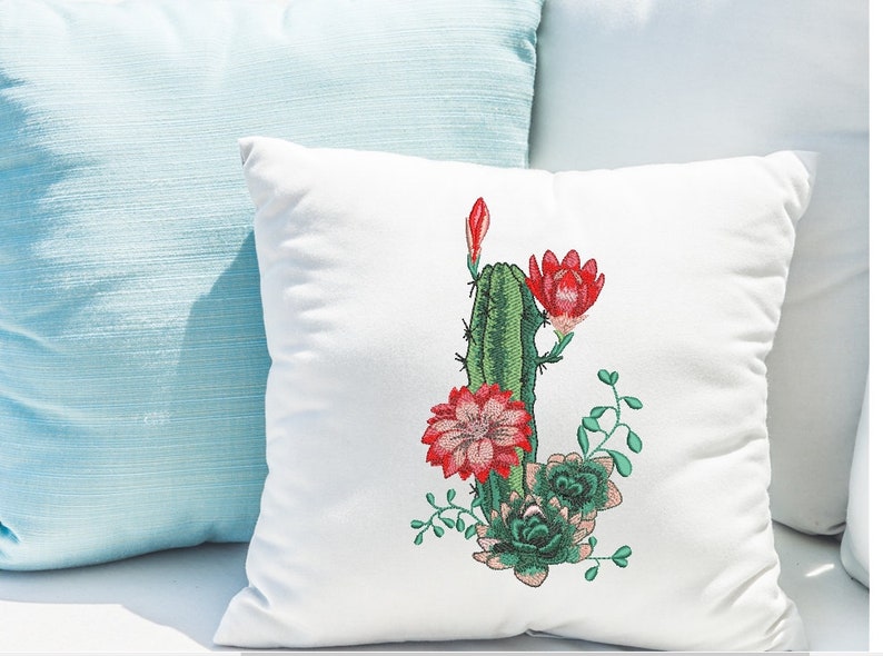 Cactus Machine Embroidery Design 4 Sizes. - Etsy