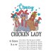 Crazy Chicken Lady Embroidery Design: Funny Farm Chicken (6 Sizes ...