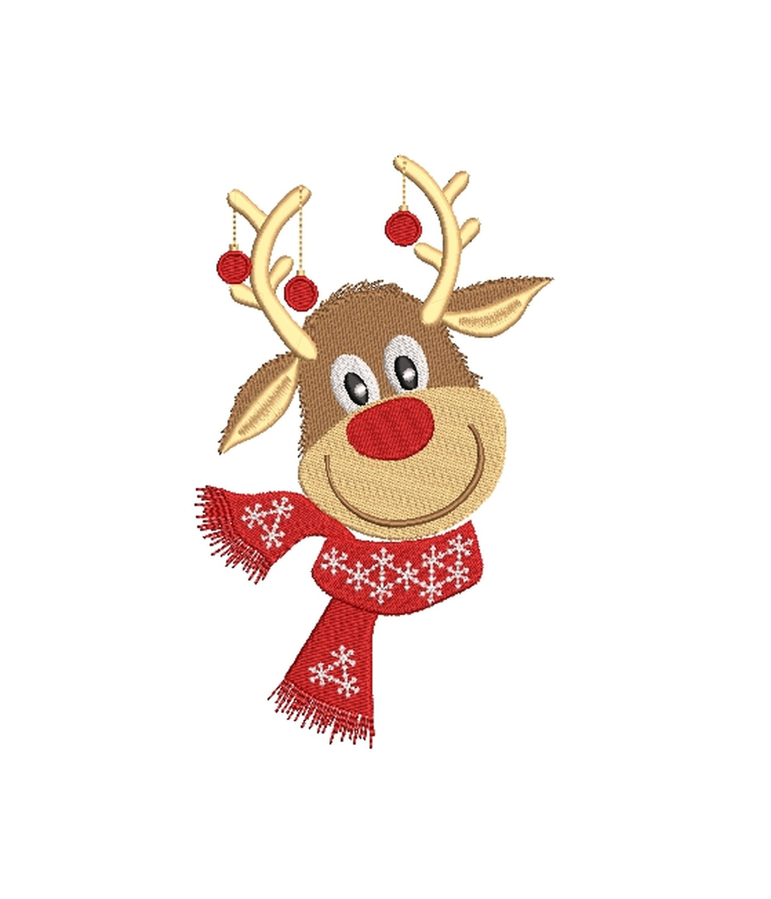 Christmas Deer Embroidery Design 6 Sizes. - Etsy