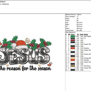 Jesus the Reason for the Season,faith Christmas Embroidery Design ...