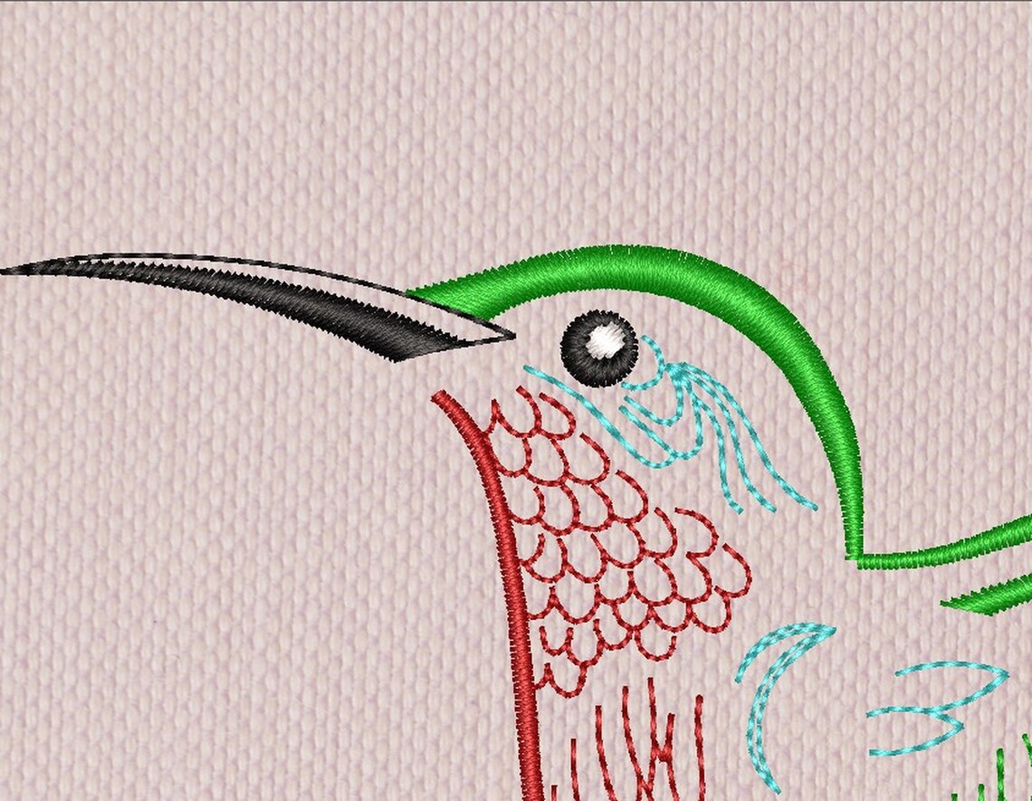 Hummingbird Embroidery Design , 3 Sizes. - Etsy
