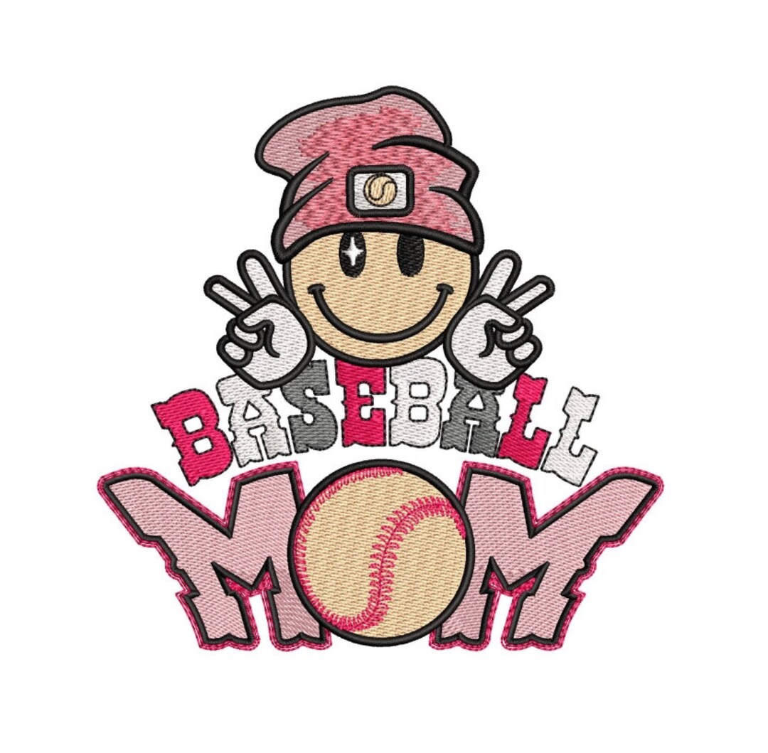 Baseball Mom Embroidery Design, Mothers Day Embroidery Design, 5 Sizes ...