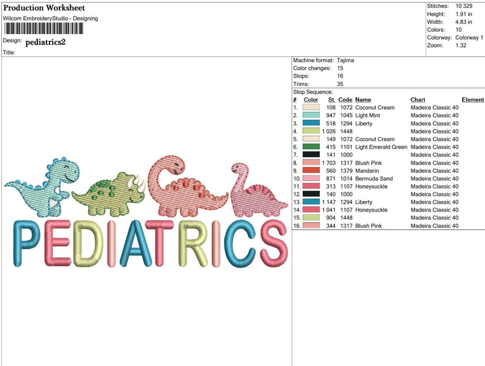 Dinosaur Embroidery Design: Pediatric Medical Logo (digital Download - Etsy