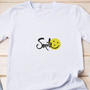 Smile Embroidery Design, Emoji Face With a Smile, 4 Sizes, Instant ...