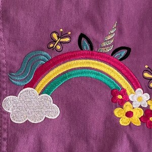 Rainbow Embroidery Design, 4 Sizes, Instant Download. - Etsy