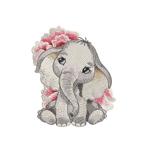 Elephant Embroidery Design, 5 Sizes. - Etsy