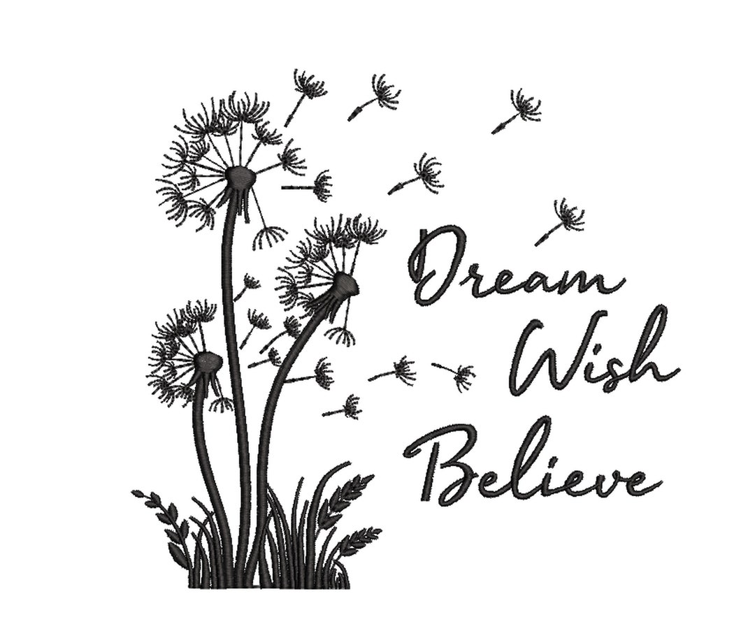 Dandelion Embroidery Design , 4 Sizes. - Etsy
