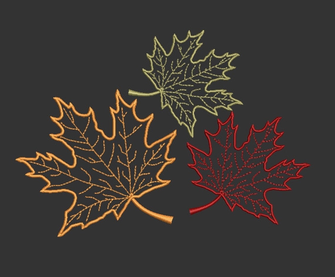 Maple Leaf Embroidery Design. - Etsy
