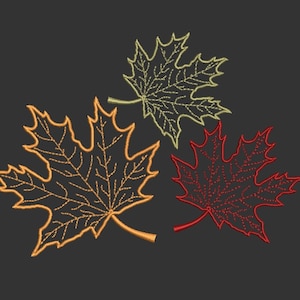Maple Leaf Embroidery Design. - Etsy
