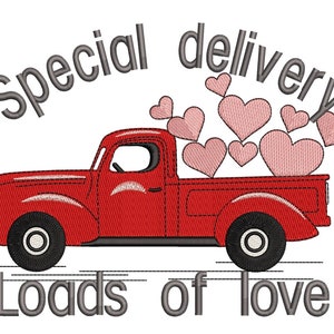 Car With Hearts Machine Embroidery Design, Special Delivery Loads of ...