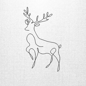 Deer Machine Embroidery Design. - Etsy
