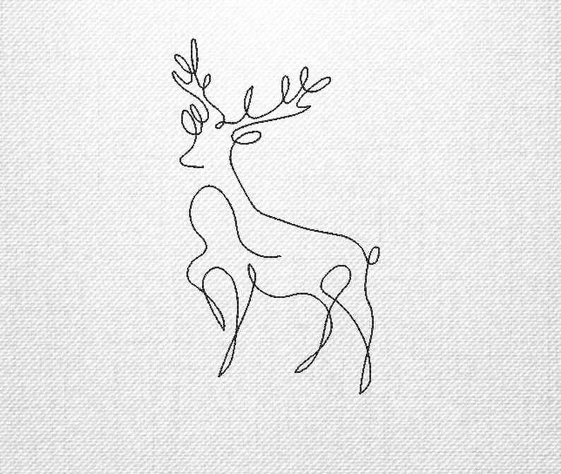 Deer Machine Embroidery Design. - Etsy