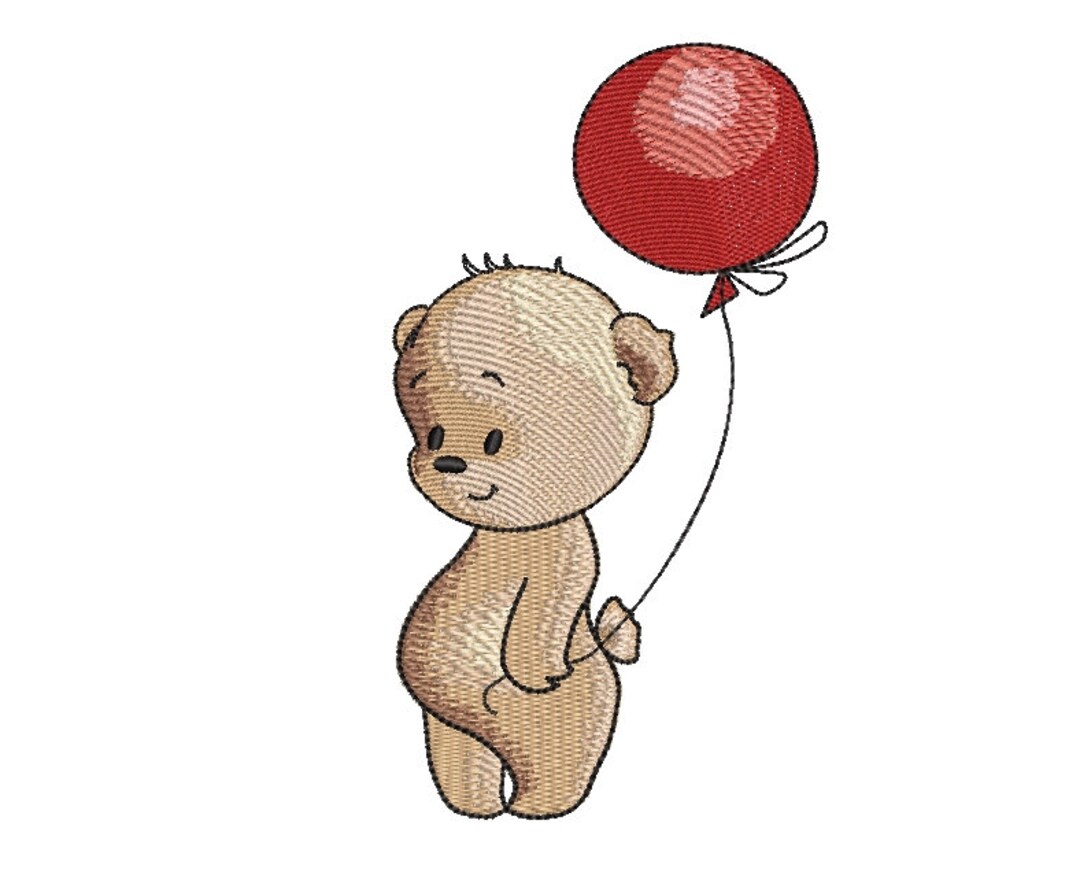 Teddy Bear Embroidery Design , 3 Sizes. - Etsy