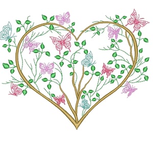 Heart Machine Embroidery Design , 4 Sizes. - Etsy