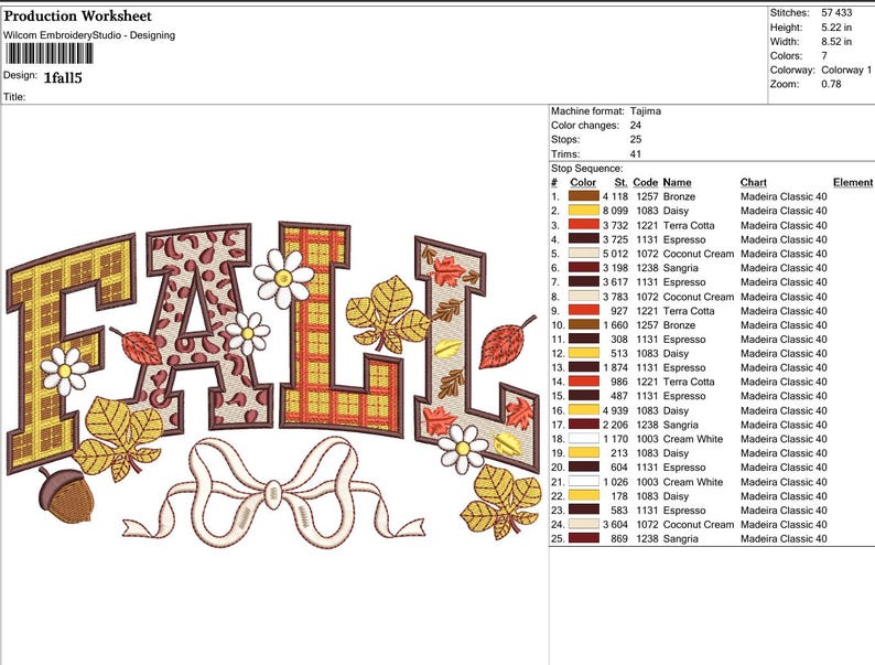 Fall Embroidery Design – Autumn Leaves, Acorn & Plaid Letters – Fall ...
