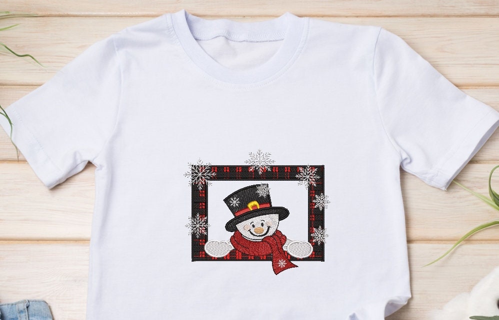 Snowman Machine Embroidery Design Winter Embroidery 4 - Etsy