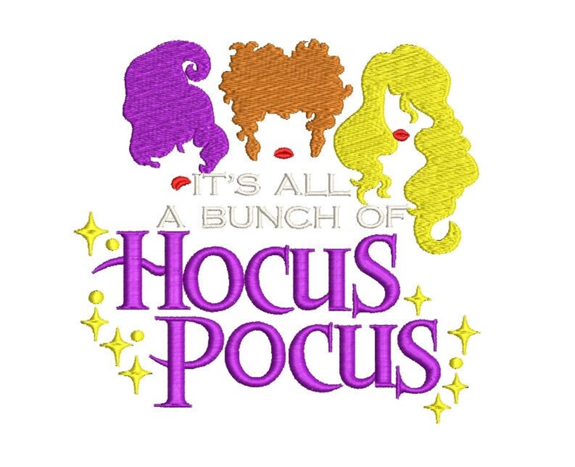 Hocus Pocus Embroidery Design Halloween Embroidery Design - Etsy